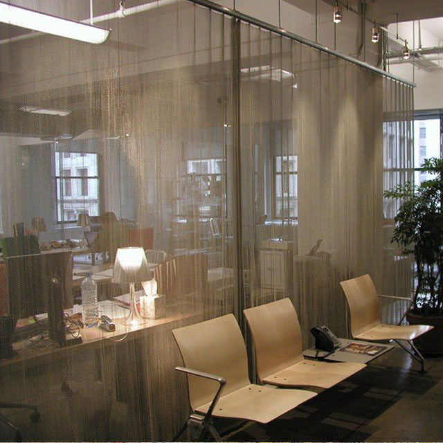 Metal Cascade Coil Drapery Curtain - Hightop Metal Mesh