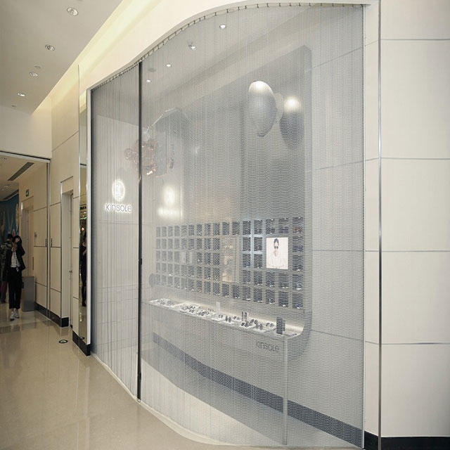 Metal Cascade Coil Drapery Curtain - Hightop Metal Mesh